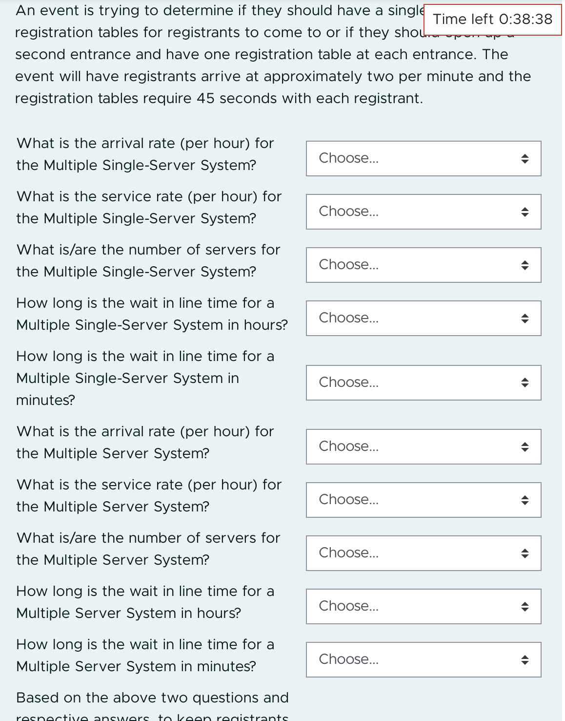 An event is trying to determine if they should have a | Chegg.com