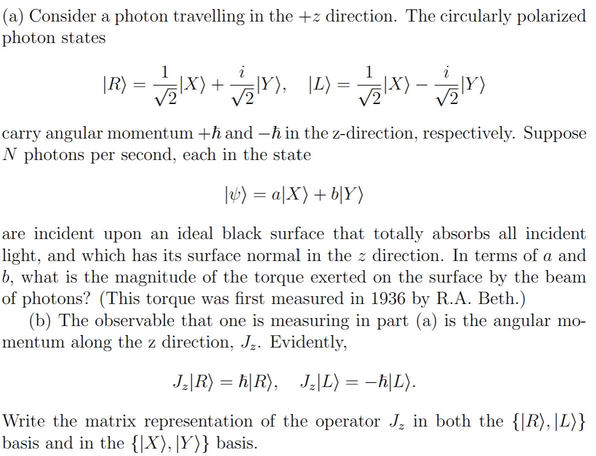 Solved (c) ﻿Find the matrix representation of the | Chegg.com