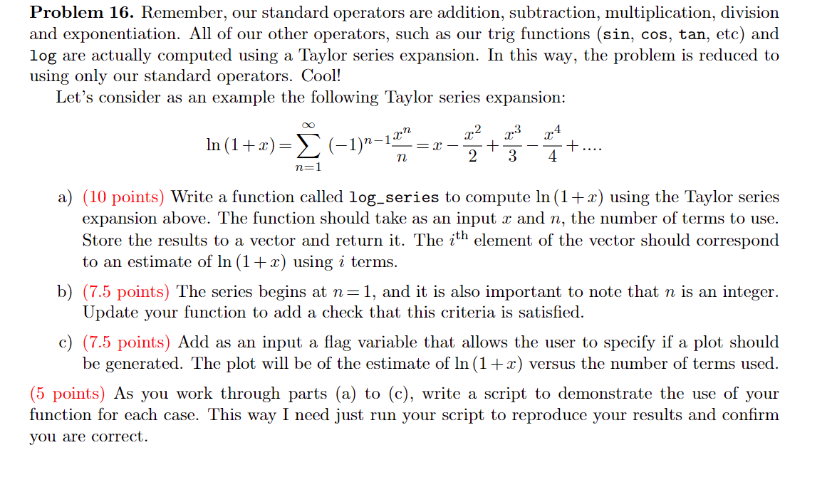 Solved Problem 16. Remember, our standard operators are | Chegg.com