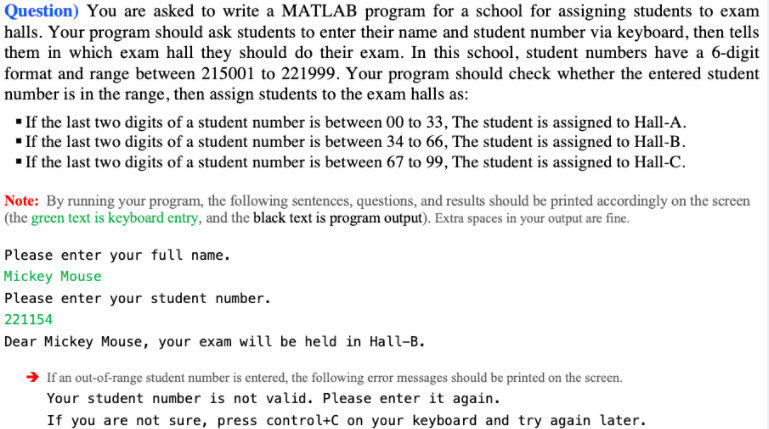 Solved Question) You are asked to write a MATLAB program for | Chegg.com