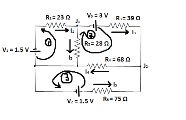 Solved Determine the values of the currents I1 - I5 | Chegg.com