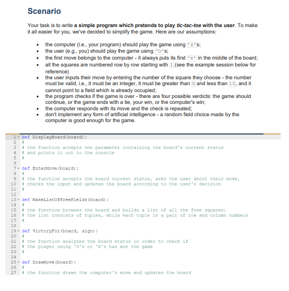 Solved Scenario Your task is to write a simple program which | Chegg.com
