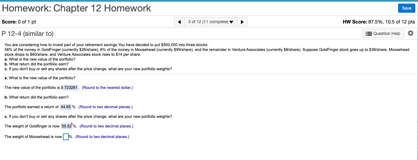 Solved Homework Chapter 12 Homework Save Score 0 Of 1 Pt 3