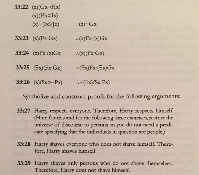 Solved Complete Quantificational Proofs for (x) (Gx superset | Chegg.com