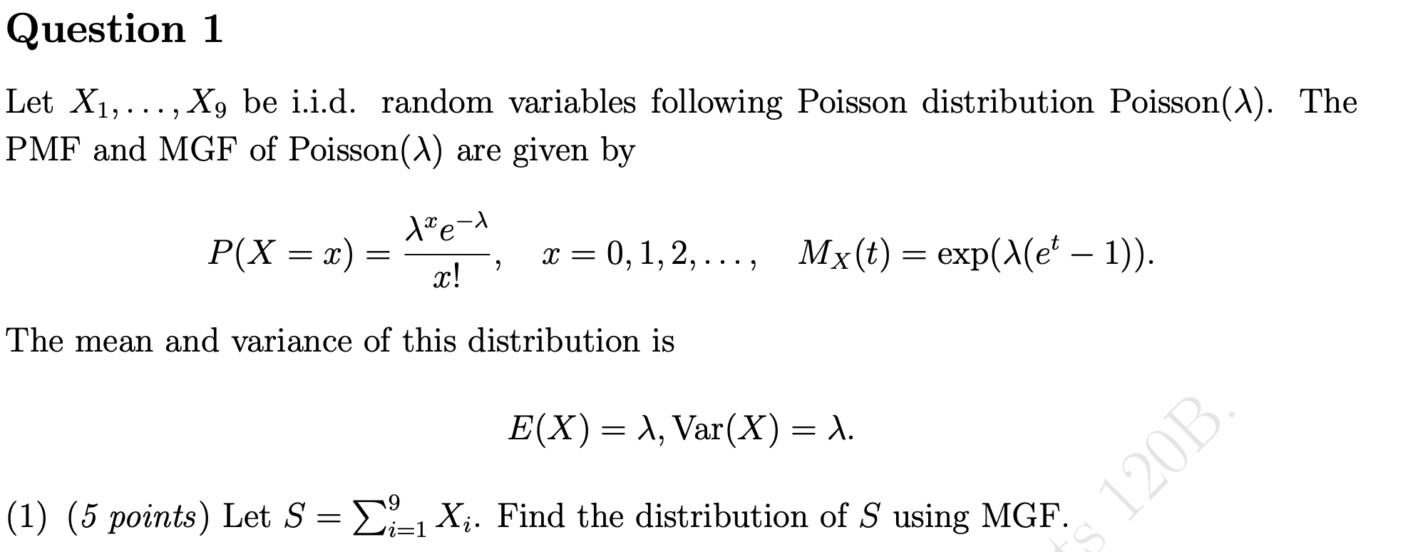 Solved Let X1,…,X9 be i.i.d. random variables following | Chegg.com
