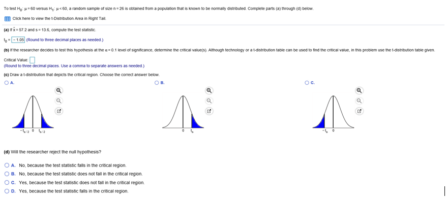 Solved To test Ho u=60 versus Hy