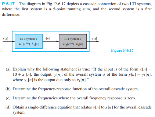 Solved P-6.17 The diagram in Fig. P-6.17 depicts a cascade | Chegg.com