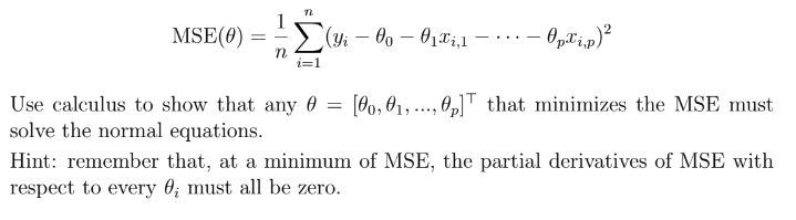 a geometric argument for the normal equations we | Chegg.com