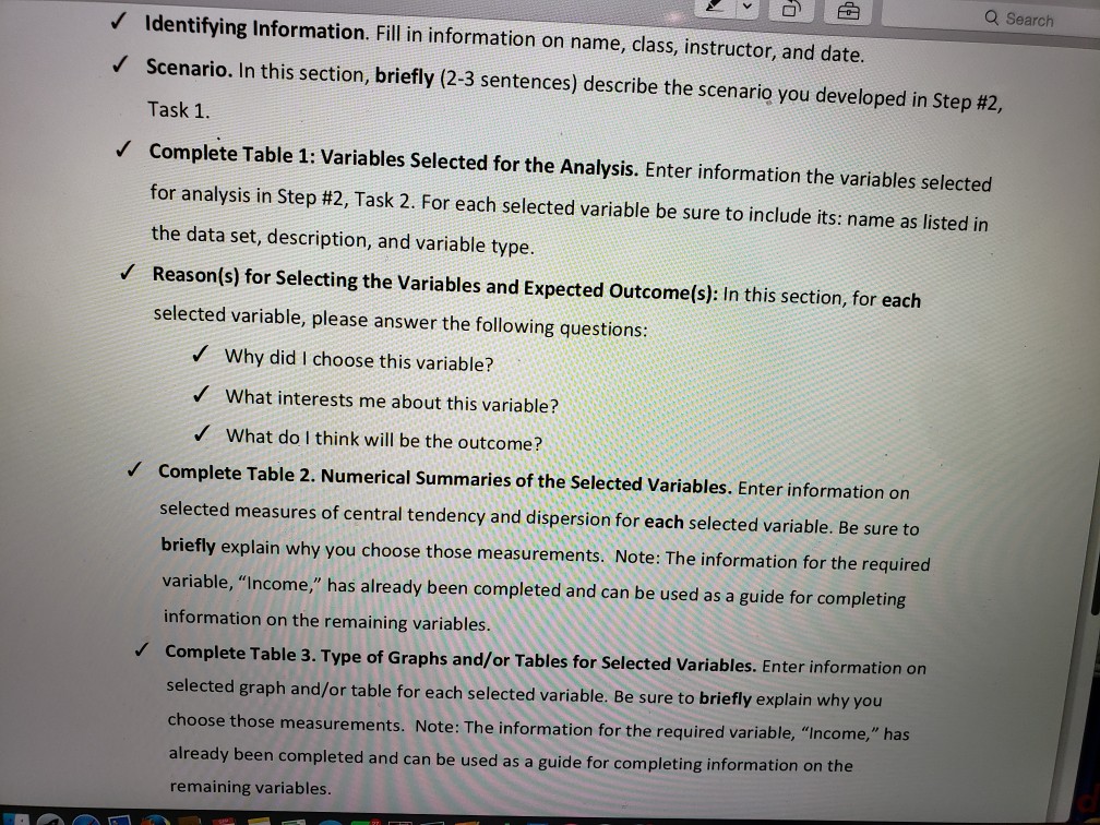 Assignment #1: Descriptive Statistics Data Analysis | Chegg.com