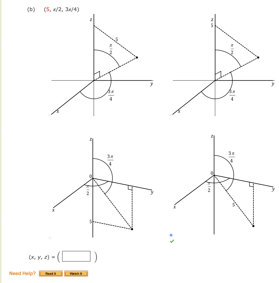 Solved Plot The Point Whose Spherical Coordinates Are Given 
