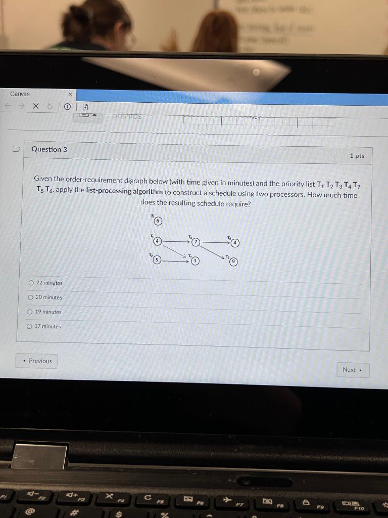 Solved Given the order-requirement digraph below (with time | Chegg.com