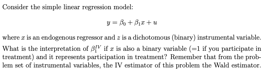 Solved Consider the simple linear regression model: y = Bo + | Chegg.com