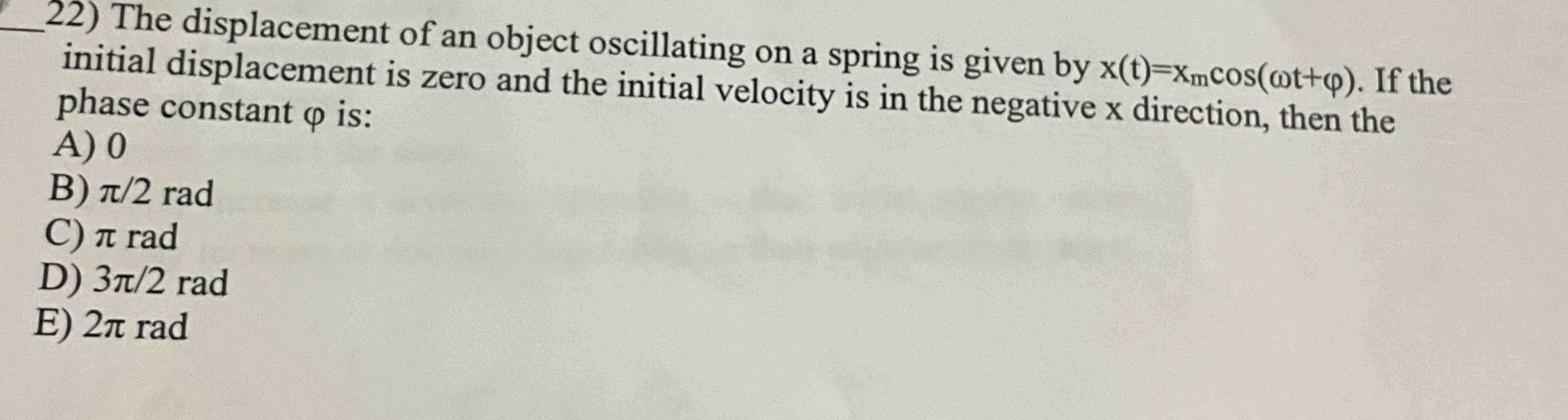 Solved The displacement of an ﻿object oscillating on ﻿a | Chegg.com
