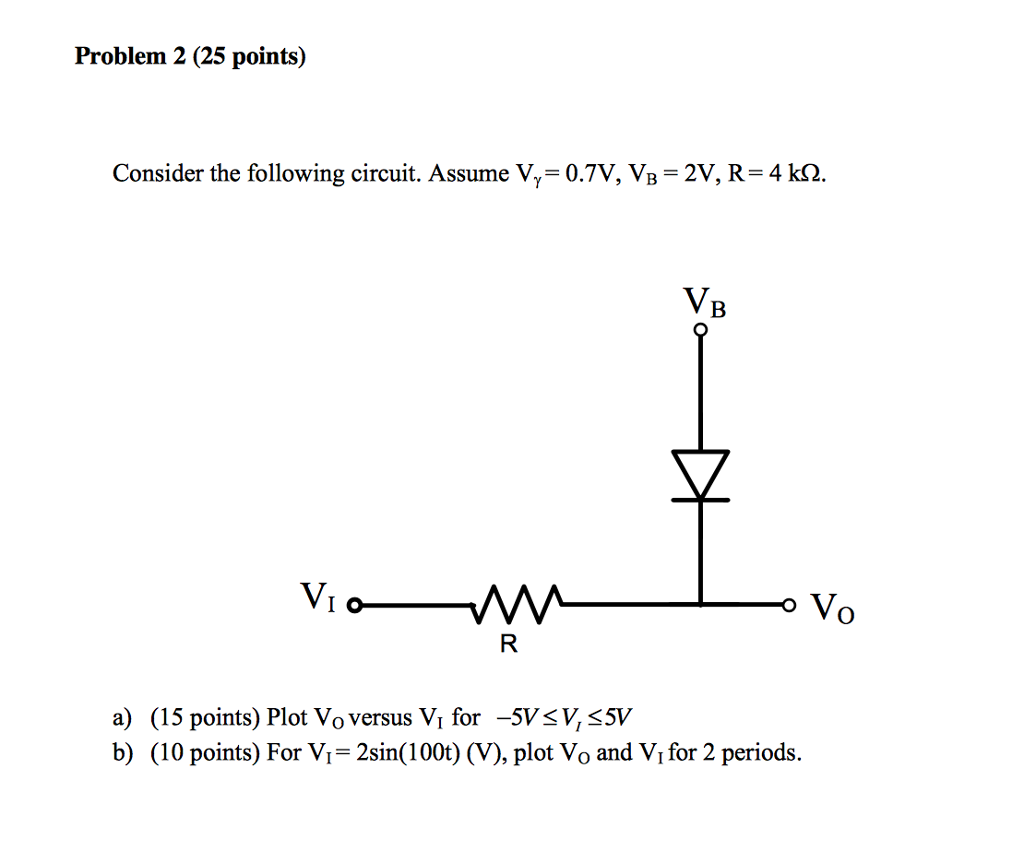 Solved Problem 2 (25 points) Consider the following circuit. | Chegg.com