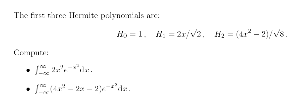 Solved Hermite polynomial is a set of polynomials that are | Chegg.com