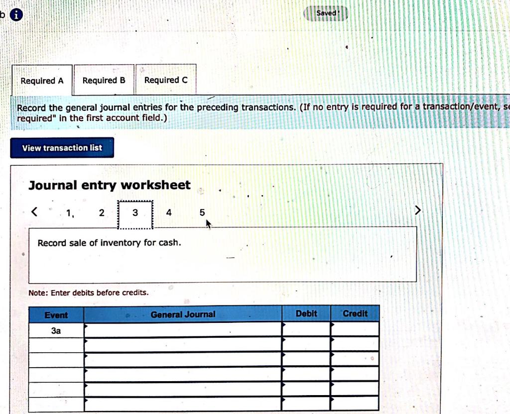 Solved Exercise 4-4A Recording inventory transactions in the | Chegg.com