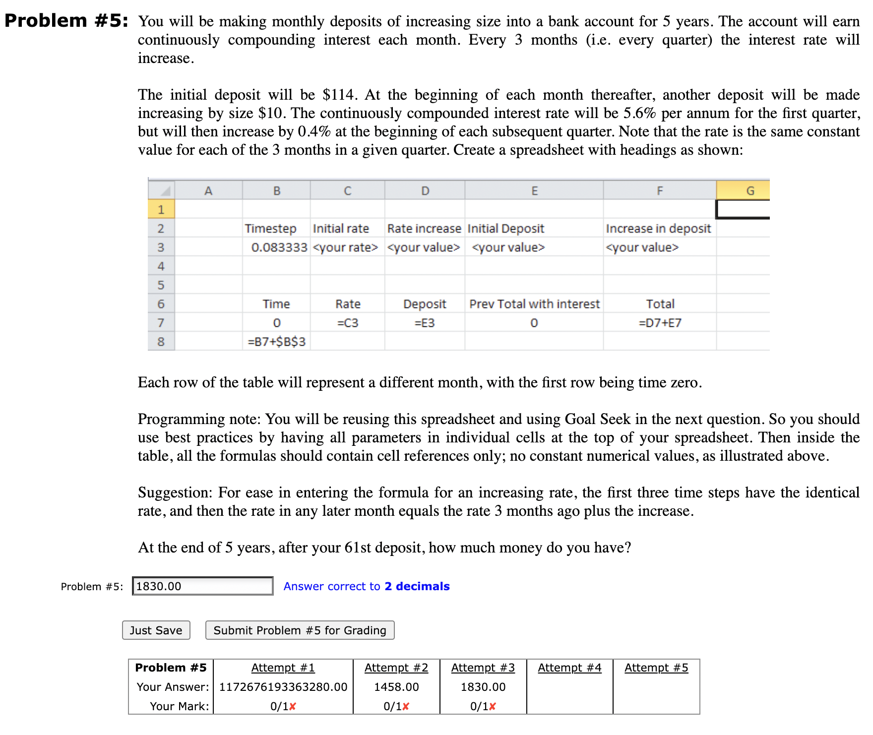 Solved Please provide what formulas to put where in excel | Chegg.com