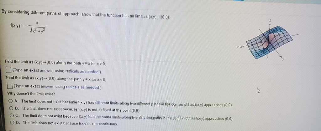 Solved By considering different paths of approach show that | Chegg.com