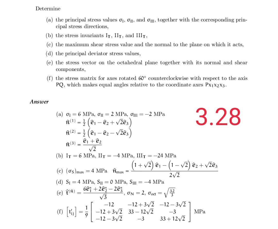 Solved Problem 3.28 At point P in a continuum body, the | Chegg.com