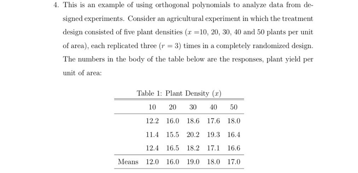 Solved 4. This is an example of using orthogonal polynomials | Chegg.com