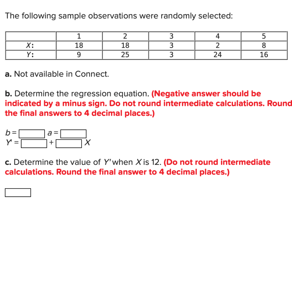 Solved The following sample observations were randomly | Chegg.com
