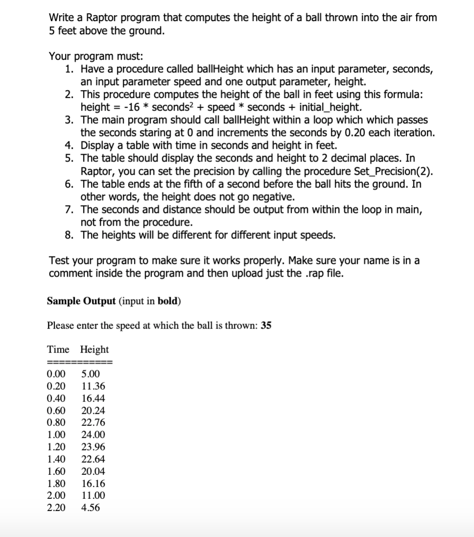 Solved PLEASE SOLVE WITH A RAPTOR FLOWCHART LIKE THE ONE | Chegg.com