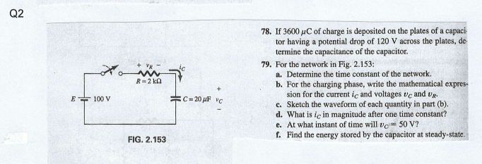 Solved 78. If 3600μC of charge is deposited on the plates of | Chegg.com