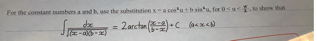 Solved For the constant numbers a and b, use the | Chegg.com