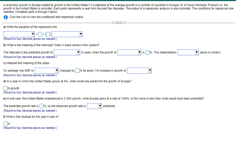 Solved X lysis is als Scatterplot and Regression Output 31 | Chegg.com