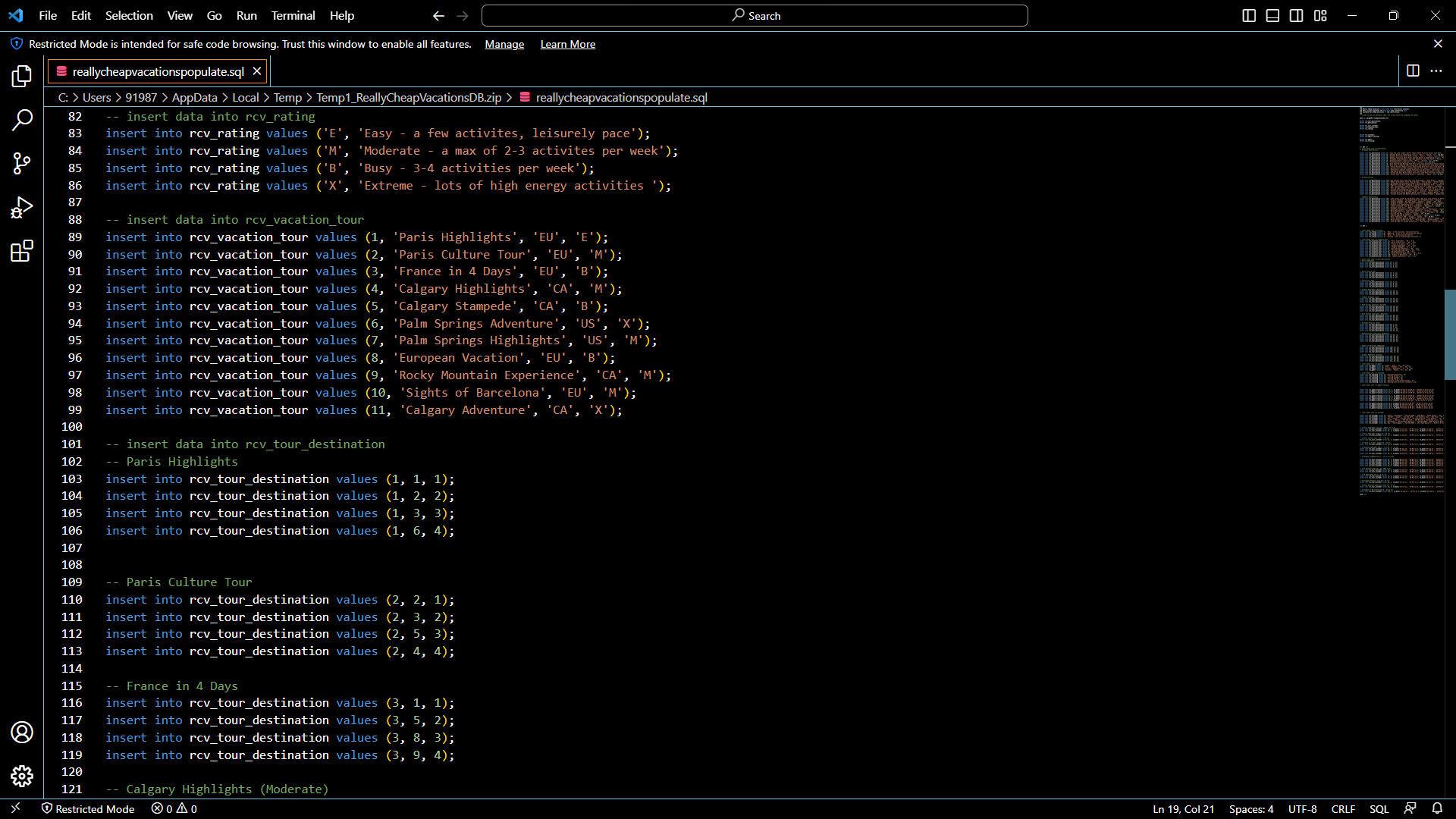 Solved MATERIAL YOU NEED FOR THE ASSIGNMENT Database (create | Chegg.com