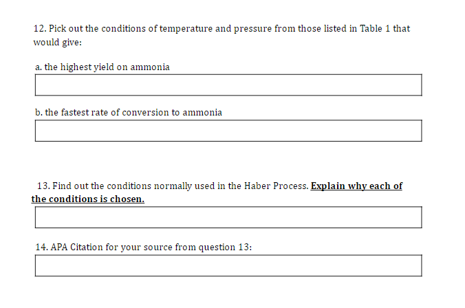 Solved N2 + 3H2 - 2 NH3 (8) Answer the following questions: | Chegg.com