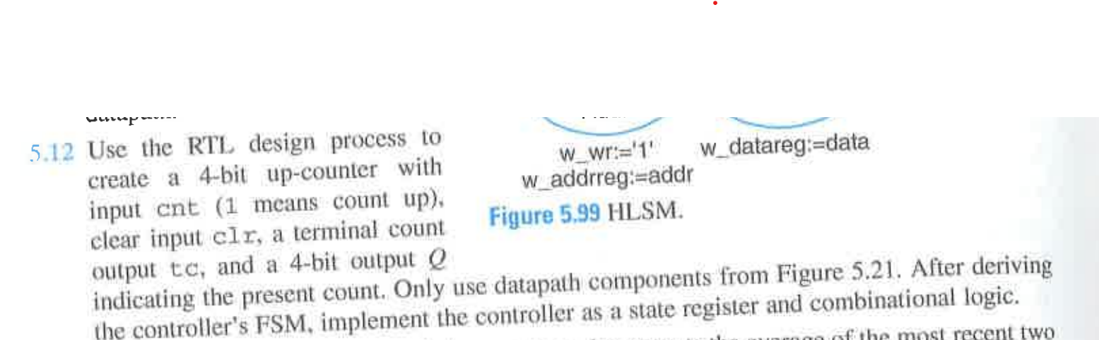 Solved 12 Use the RTL design process to create a 4-bit | Chegg.com