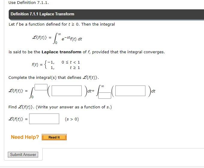 Solved Let f be a function defined for t ≥ 0. Then the | Chegg.com Solved Let f be a function defined for t ≥ 0. Then the | Chegg.com