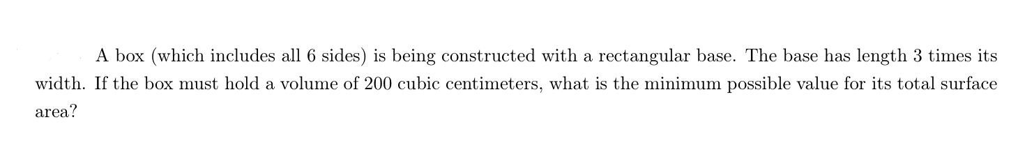 Solved A box (which includes all 6 sides) is being | Chegg.com