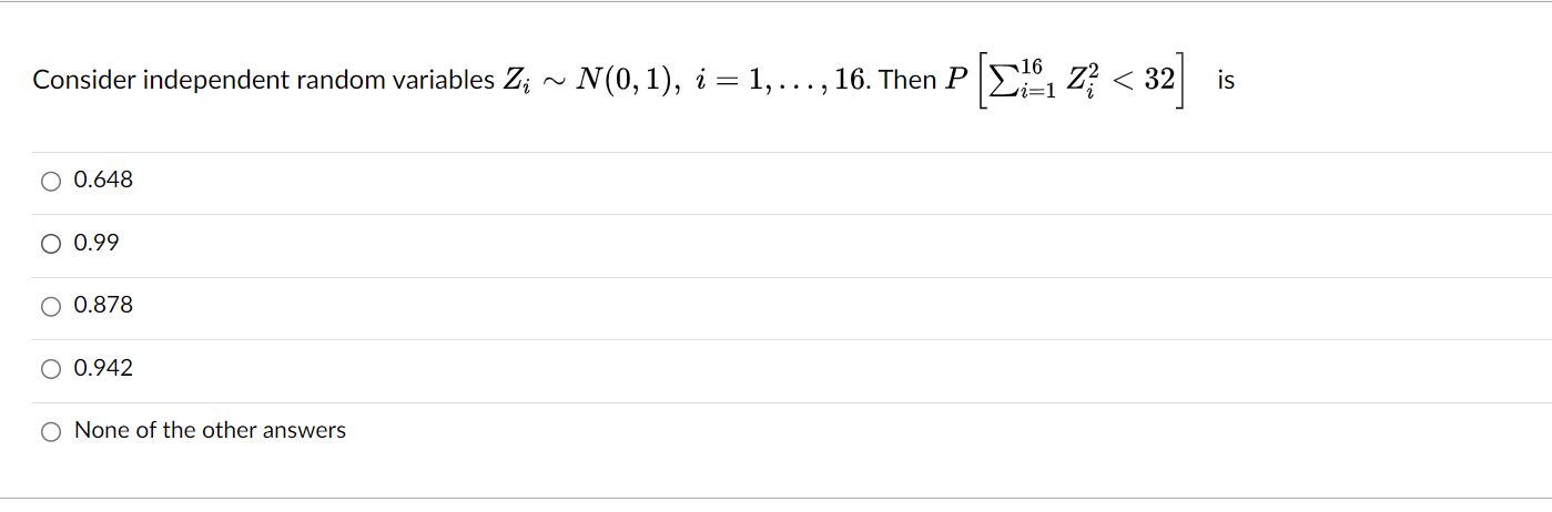 Solved Consider independent random variables | Chegg.com