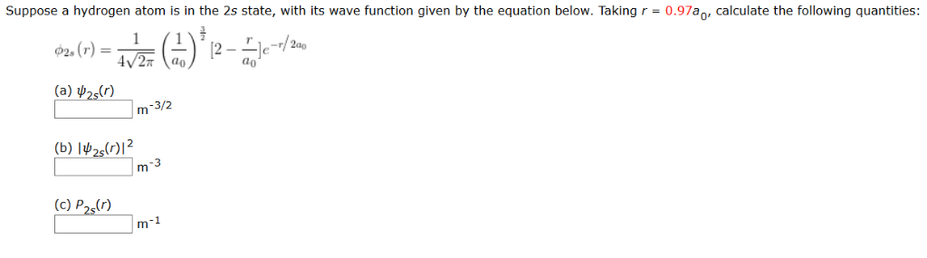 Solved Suppose A Hydrogen Atom Is In The 2s State With Its