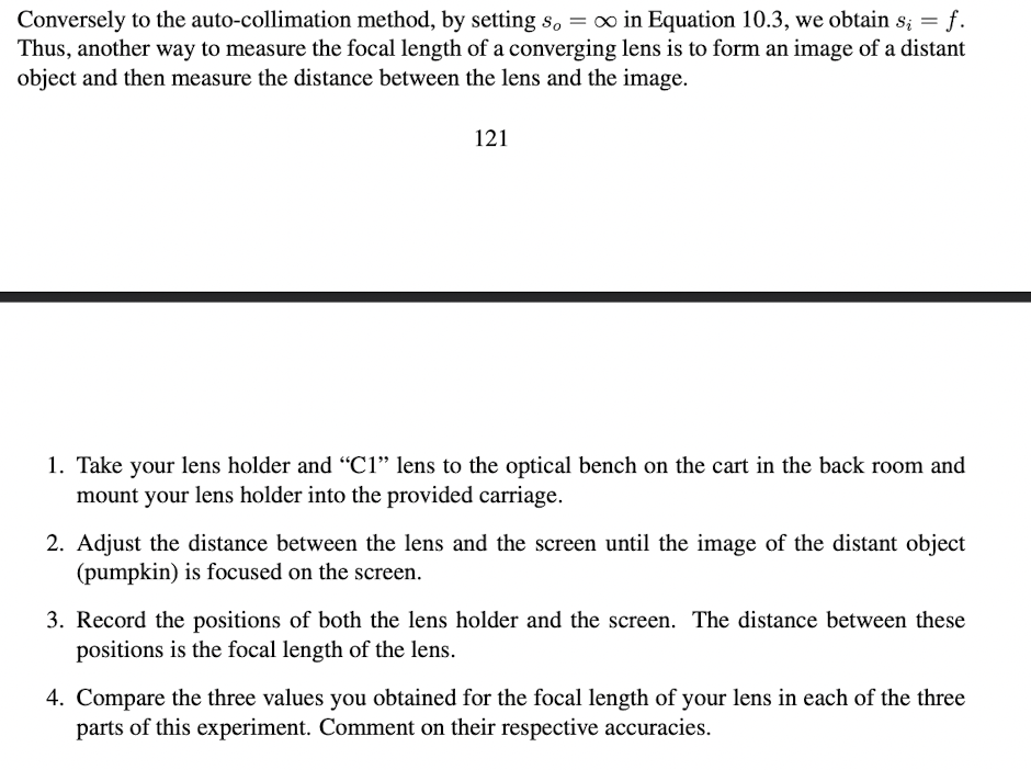 Solved Conversely to the auto-collimation method, by setting | Chegg.com