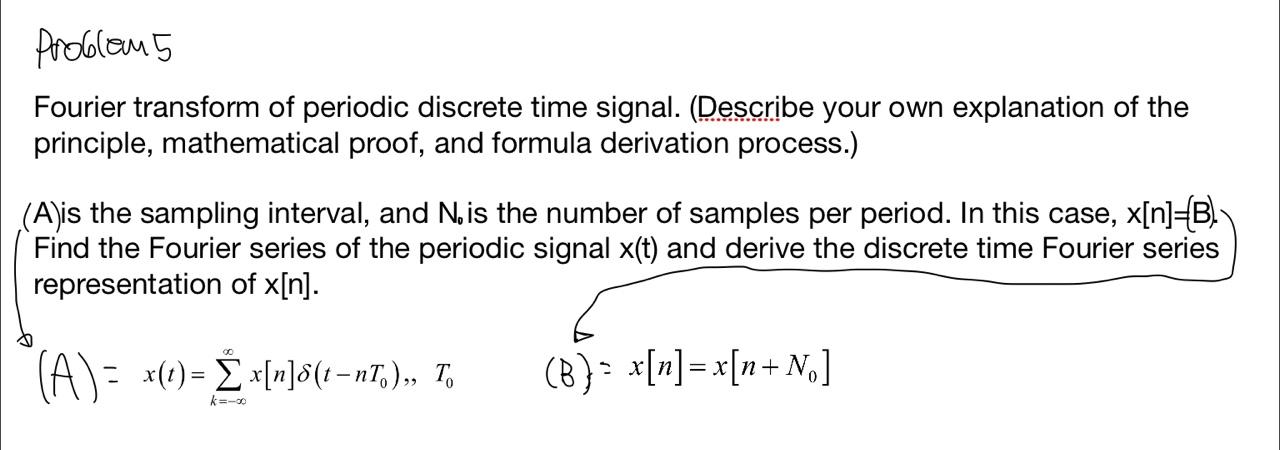 Solved Problem 5 Fourier transform of periodic discrete time | Chegg.com