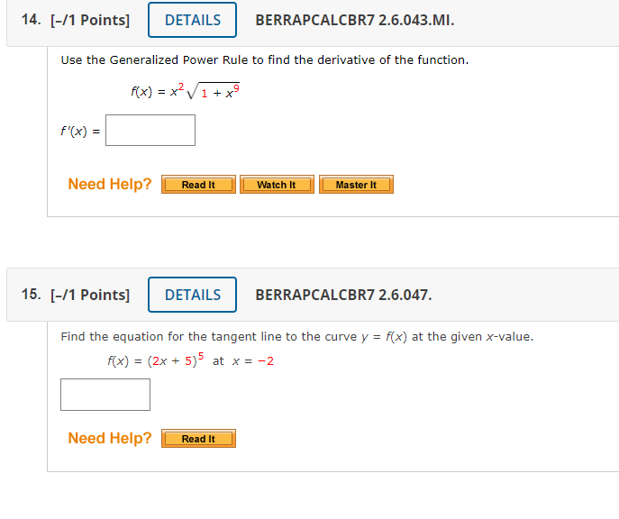 Solved [-/2 Points] BERRAPCALCBR7 2.6.057. A company's cost | Chegg.com