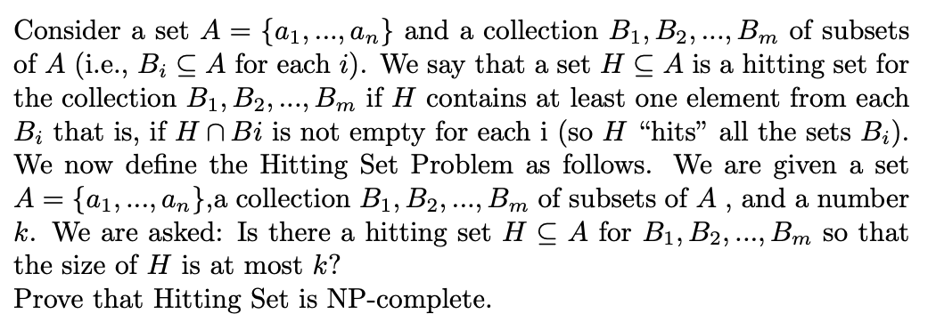 Solved = Consider a set A = {21, ..., An} and a collection | Chegg.com