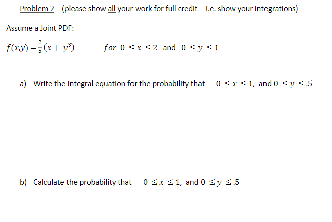 Solved c) Calculate the marginal probability density | Chegg.com