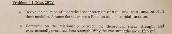 Solved Problem # 1 (Max 20%) a. Derive the equation of | Chegg.com