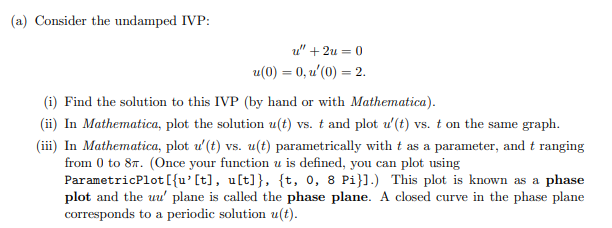 Solved I need help with mathematica. I kind of know how to | Chegg.com