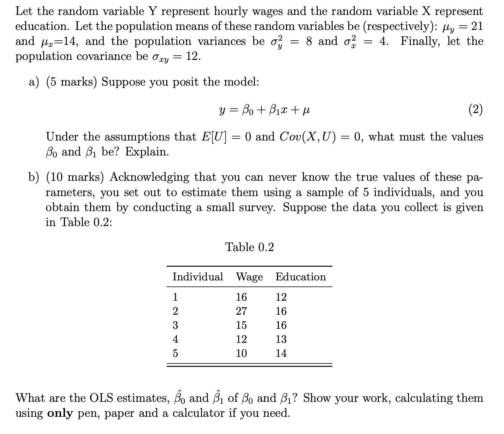 Solved Let the random variable Y represent hourly wages and | Chegg.com
