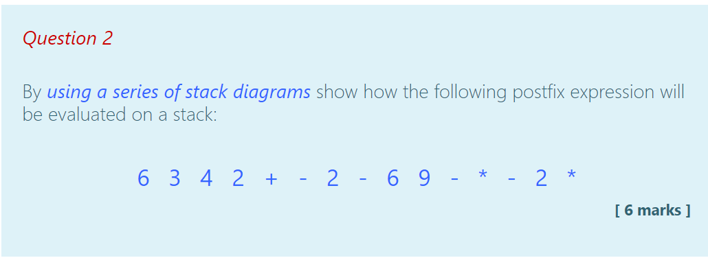Solved Question 2 By using a series of stack diagrams show | Chegg.com