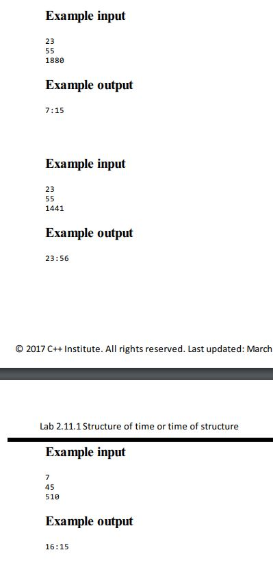 Solved Lab 2.11.1 Structure of time or time of structure | Chegg.com