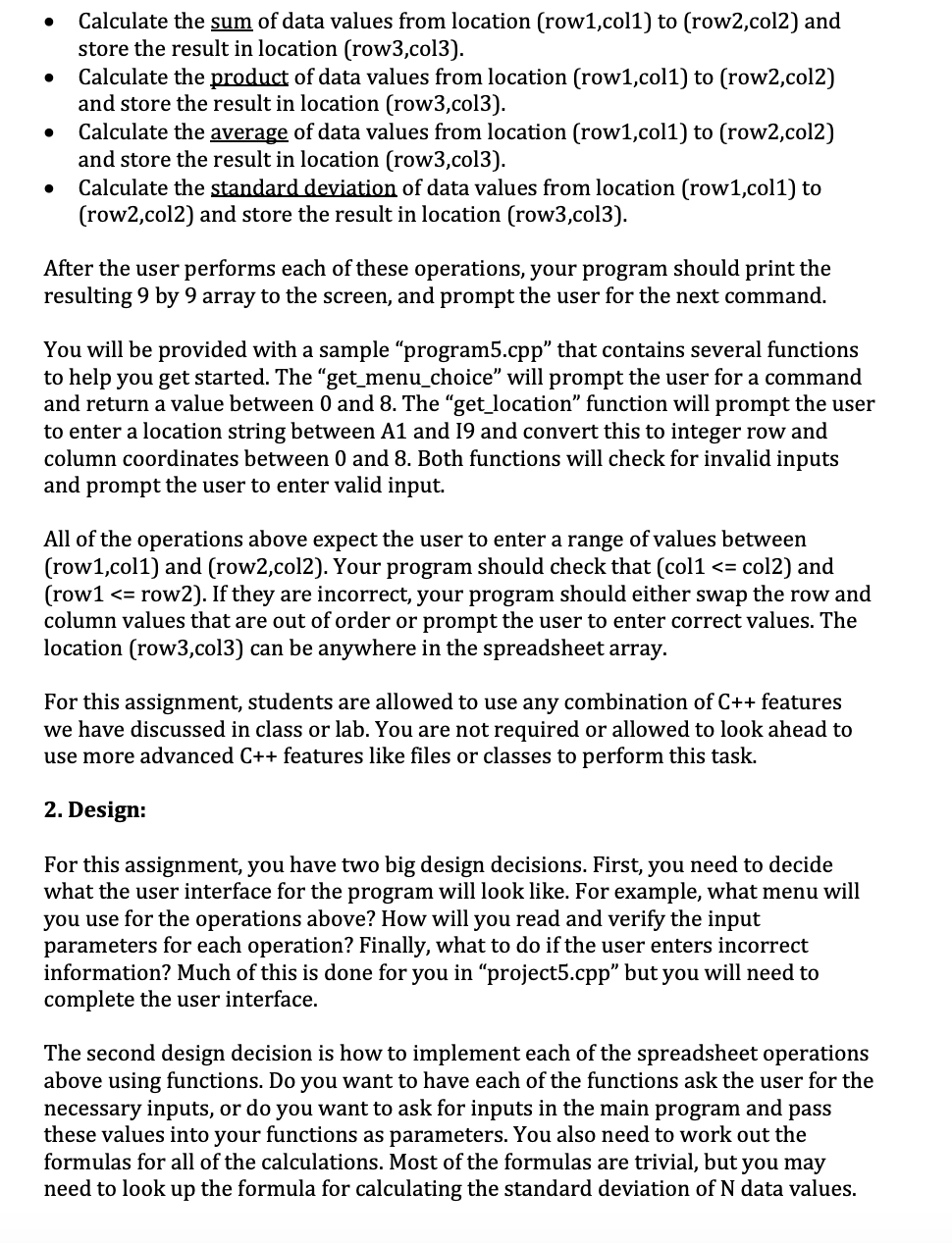 Solved PLEASE HELP The primary goal of this programming | Chegg.com