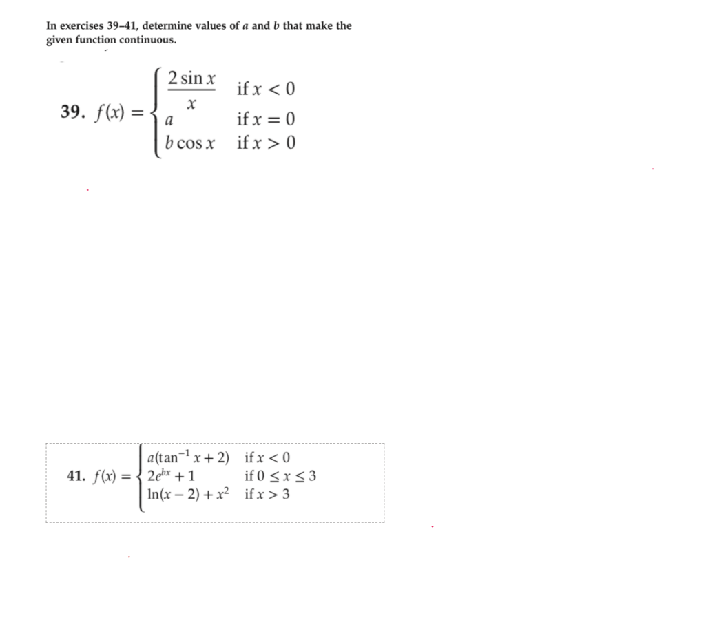 Solved In exercises 39−41, determine values of a and b that | Chegg.com
