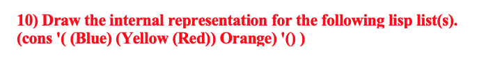 Solved 10 Draw The Internal Representation For The