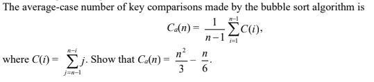 Solved The average-case number of key comparisons made by | Chegg.com